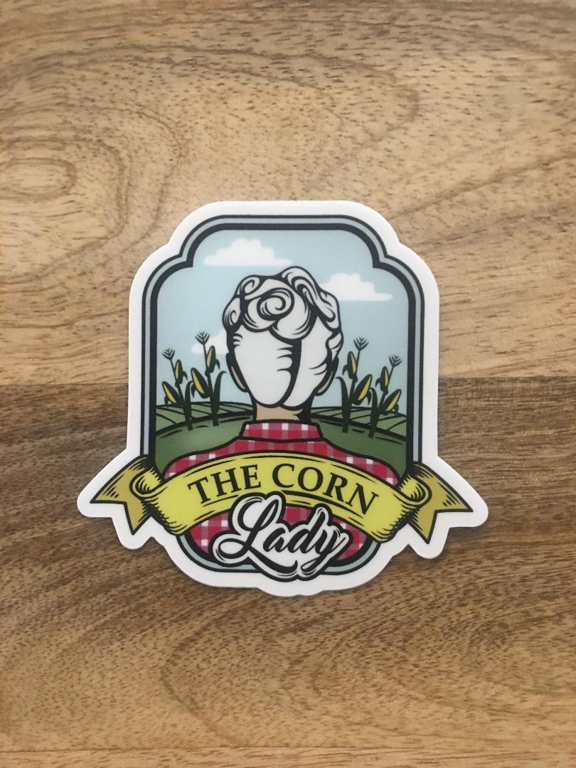 The Corn Lady Logo Sticker – The Corn Lady Kaysville